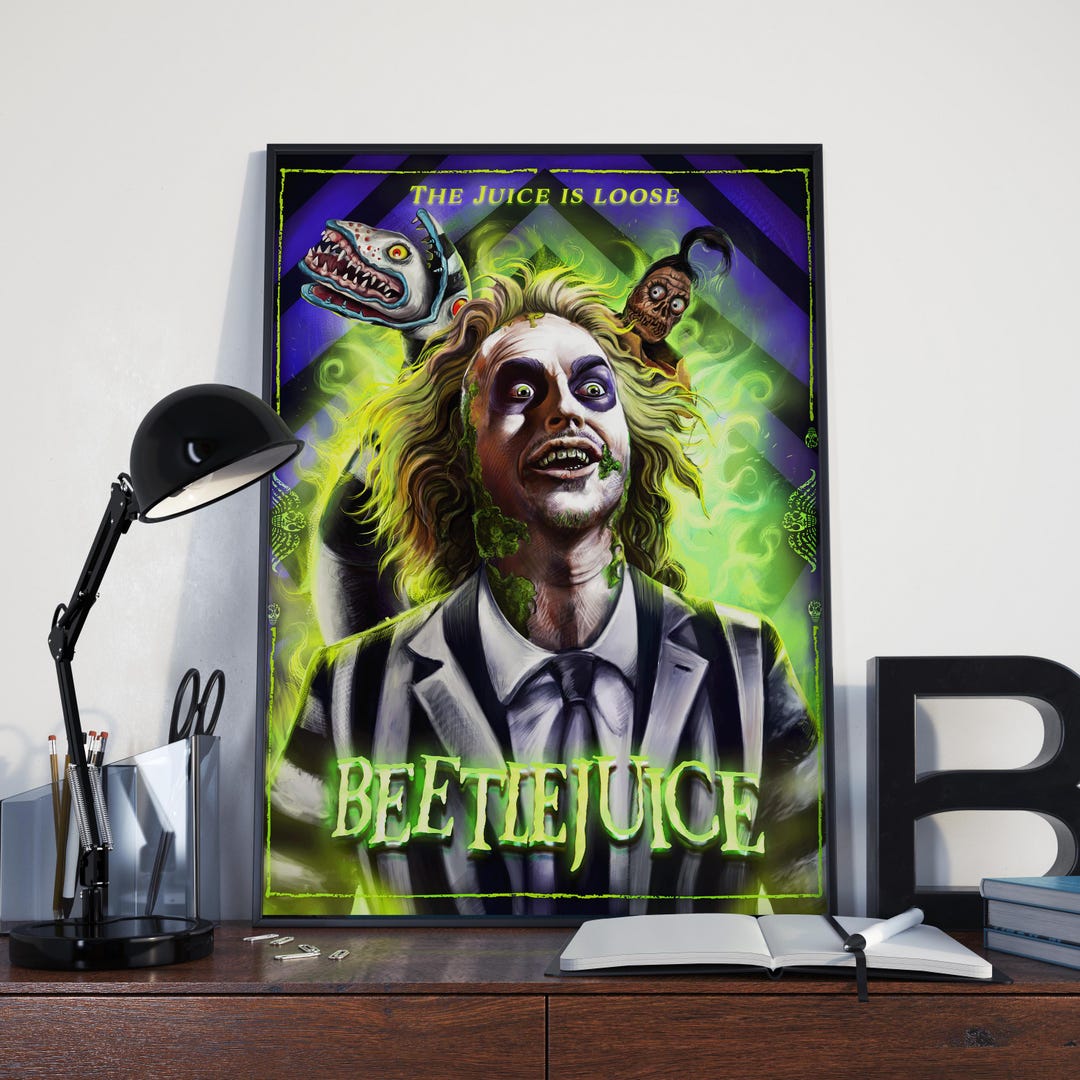 Beetlejuice Illustrated Art Poster | A4 | A3 | 18 X 24 Inch Print ...