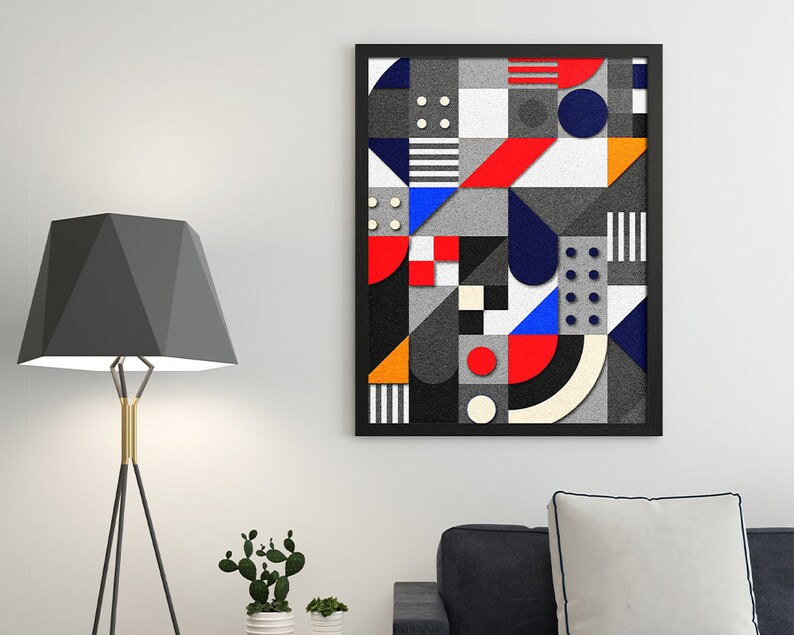 Geometric Digital Art, Simple Shape Design Art, Sponge Art, Geometric ...