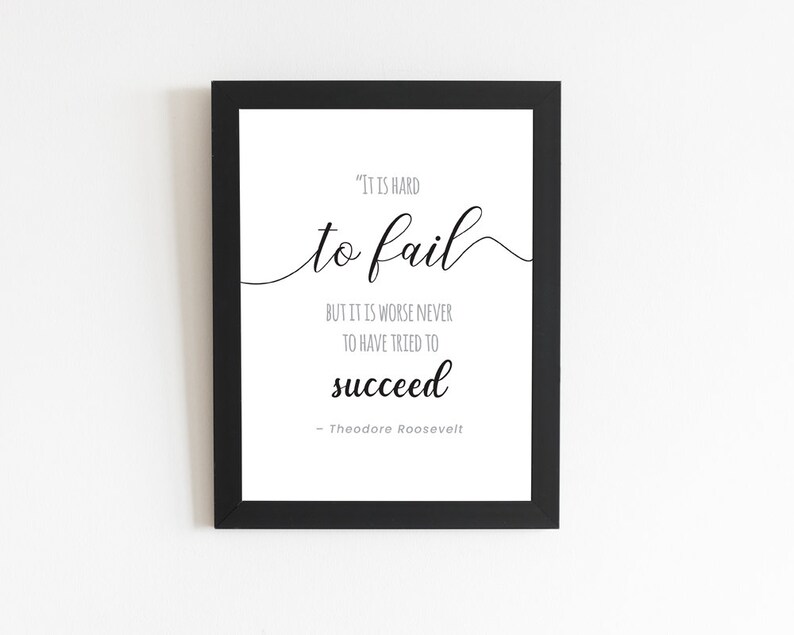 Theodore Roosevelt Quote Malcolm X Quote Calligraphy Wall - Etsy