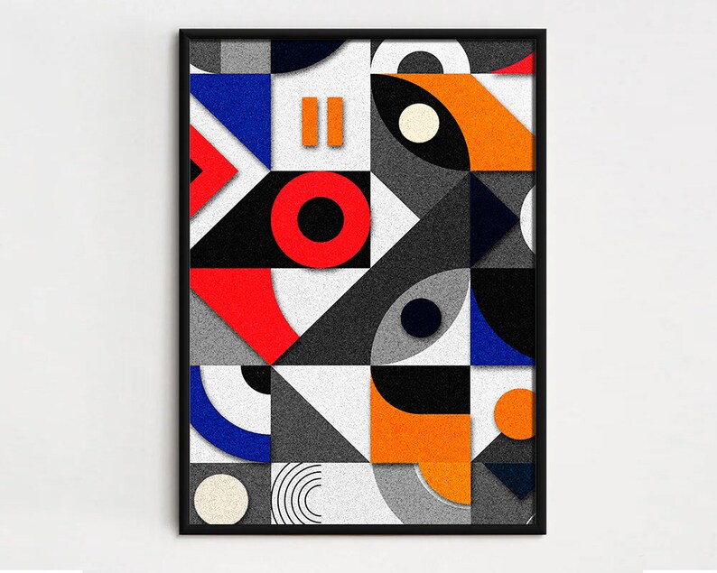 Geometric Digital Art, Simple Shape Design Art, Sponge Art, Geometric ...