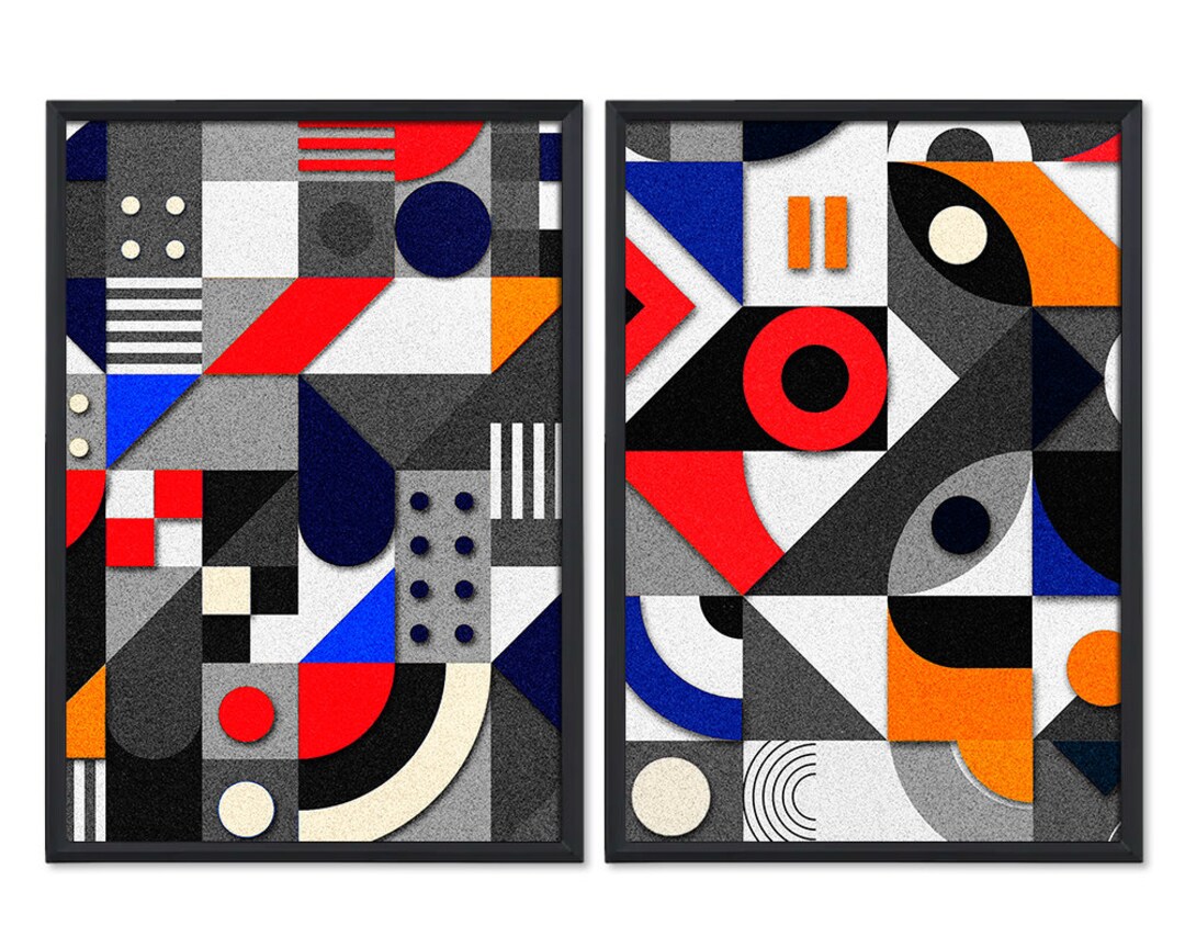 Geometric Digital Art, Simple Shape Design Art, Sponge Art, Geometric ...