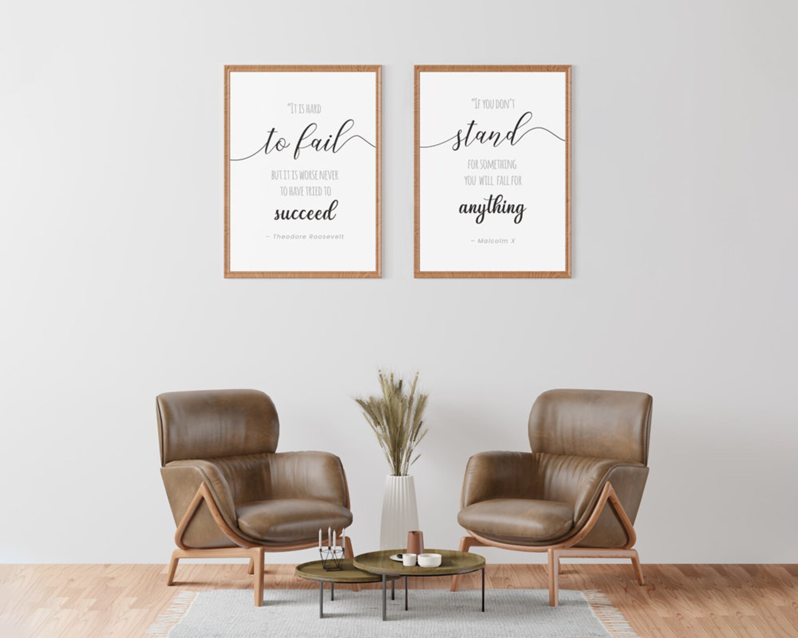 Theodore Roosevelt Quote Malcolm X Quote Calligraphy Wall - Etsy