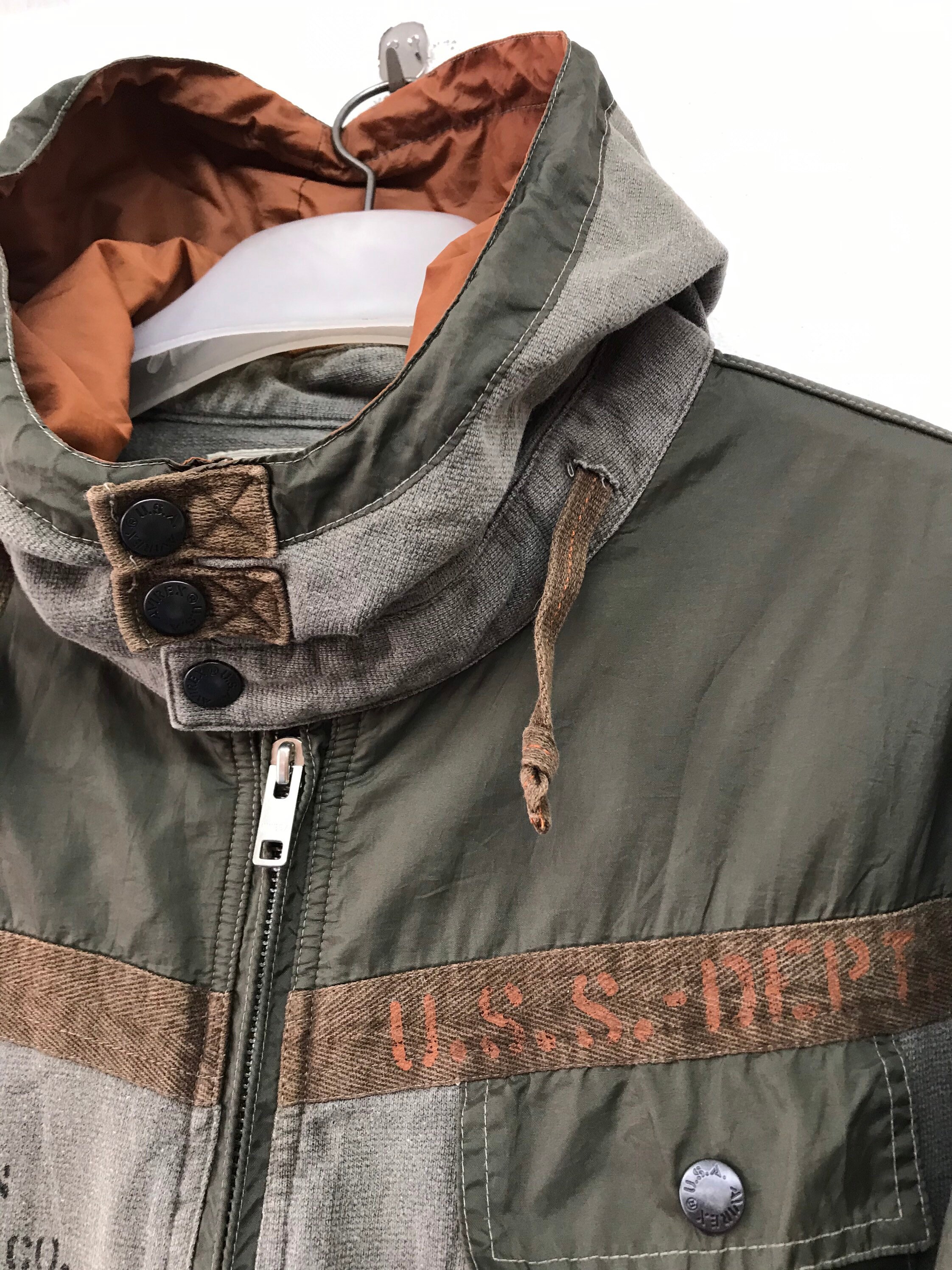 Vtg 90s Avirex US Army Zipper Jacket XXL Fit M Size - Etsy