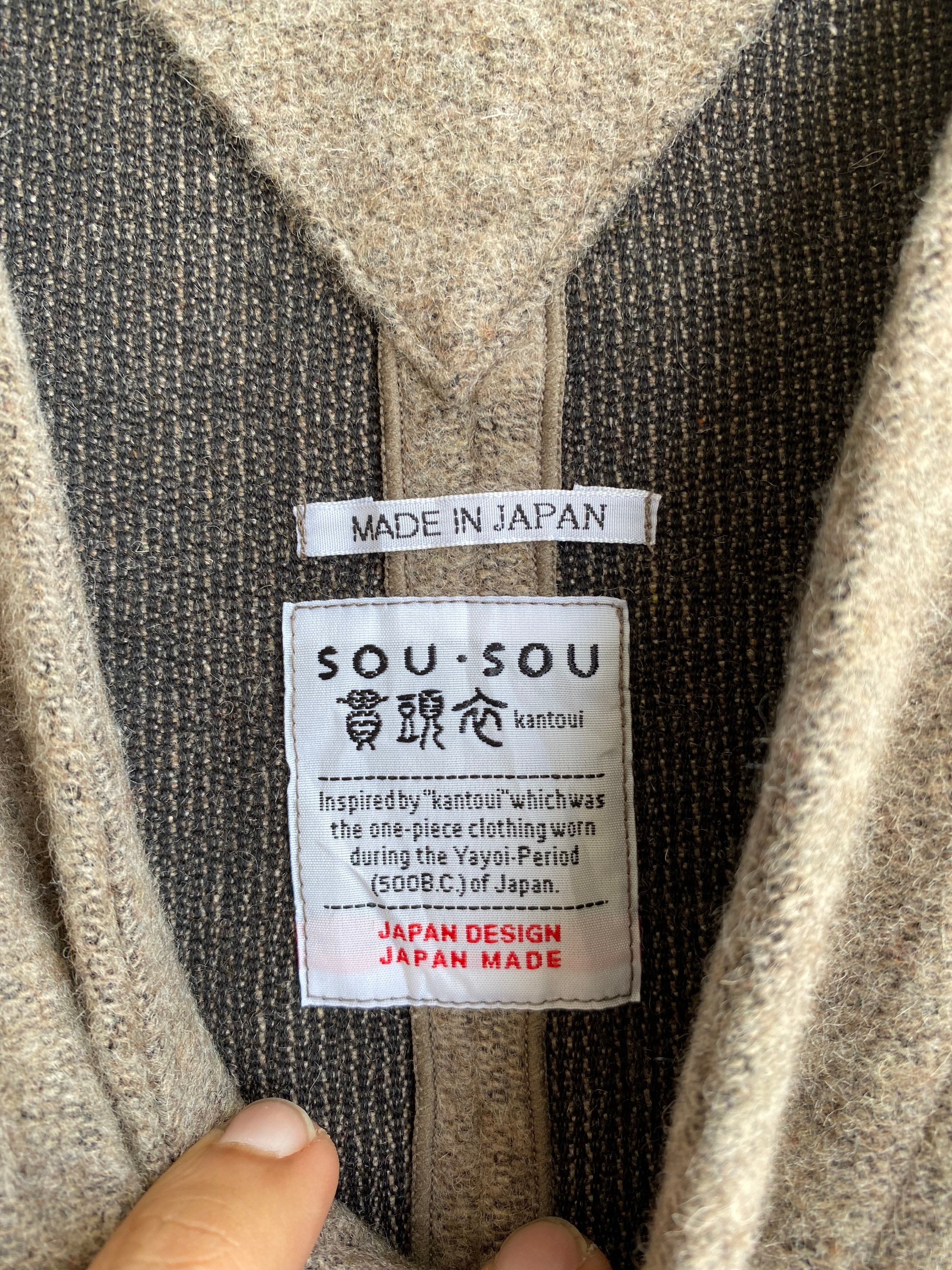 Vtg 90s Rare SOU SOU Japan Traditional Kantoui Wool Sleeveless One Piece Dress Free Size - Etsy