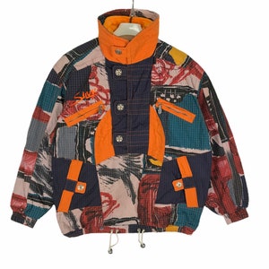 Vtg Rare 90s Silvy Winter Clothing Multicolor Skiwear Jacket S Size Fit ...
