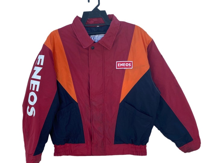 Vtg 90s Eneos Motoroil Racing Jacket Motorsport Automotive Large Size ...