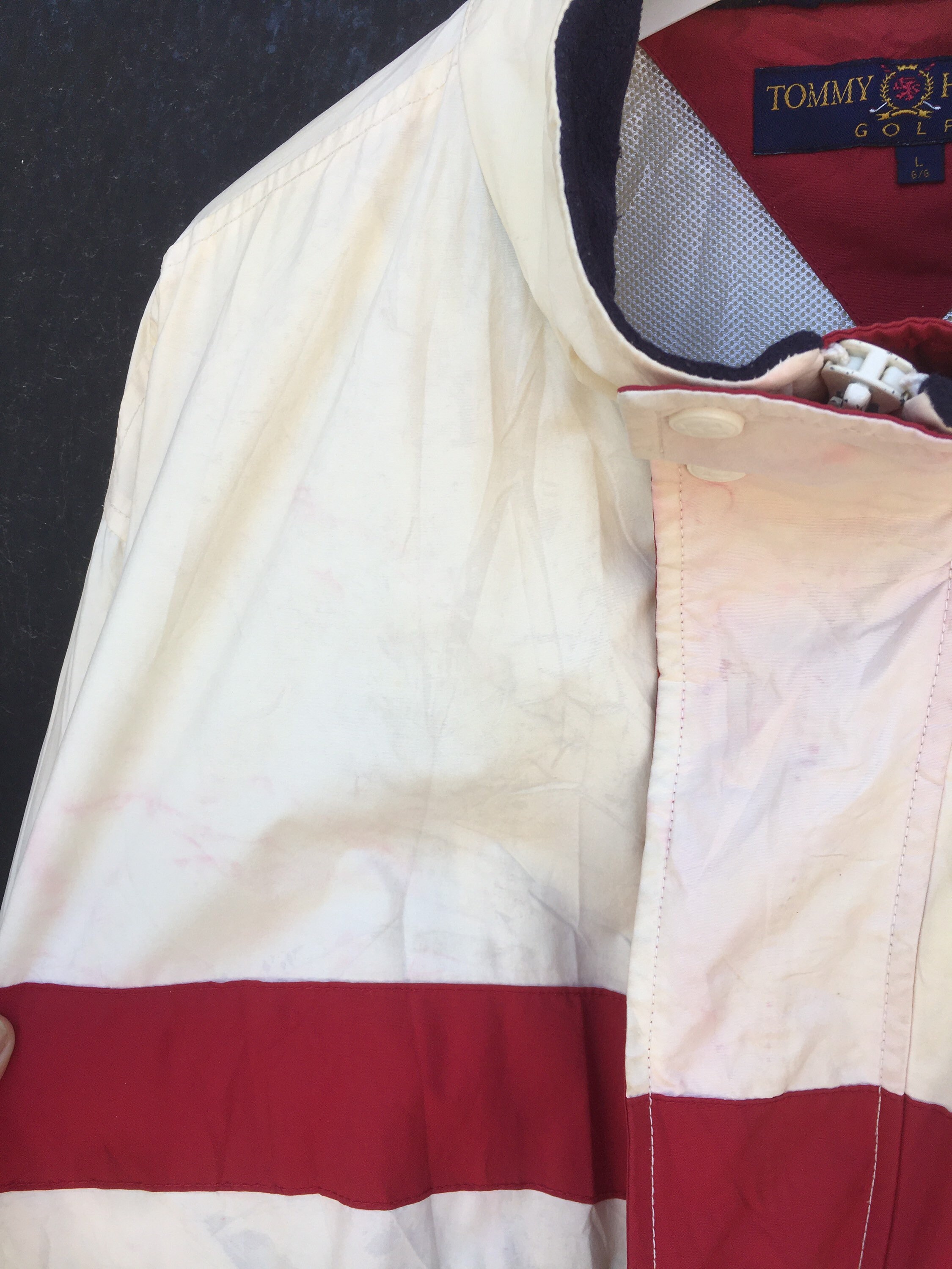 Vtg Rare 90s Tommy Hilfiger Golf Colorblock Jacket Hip Hop Swag Fashion ...