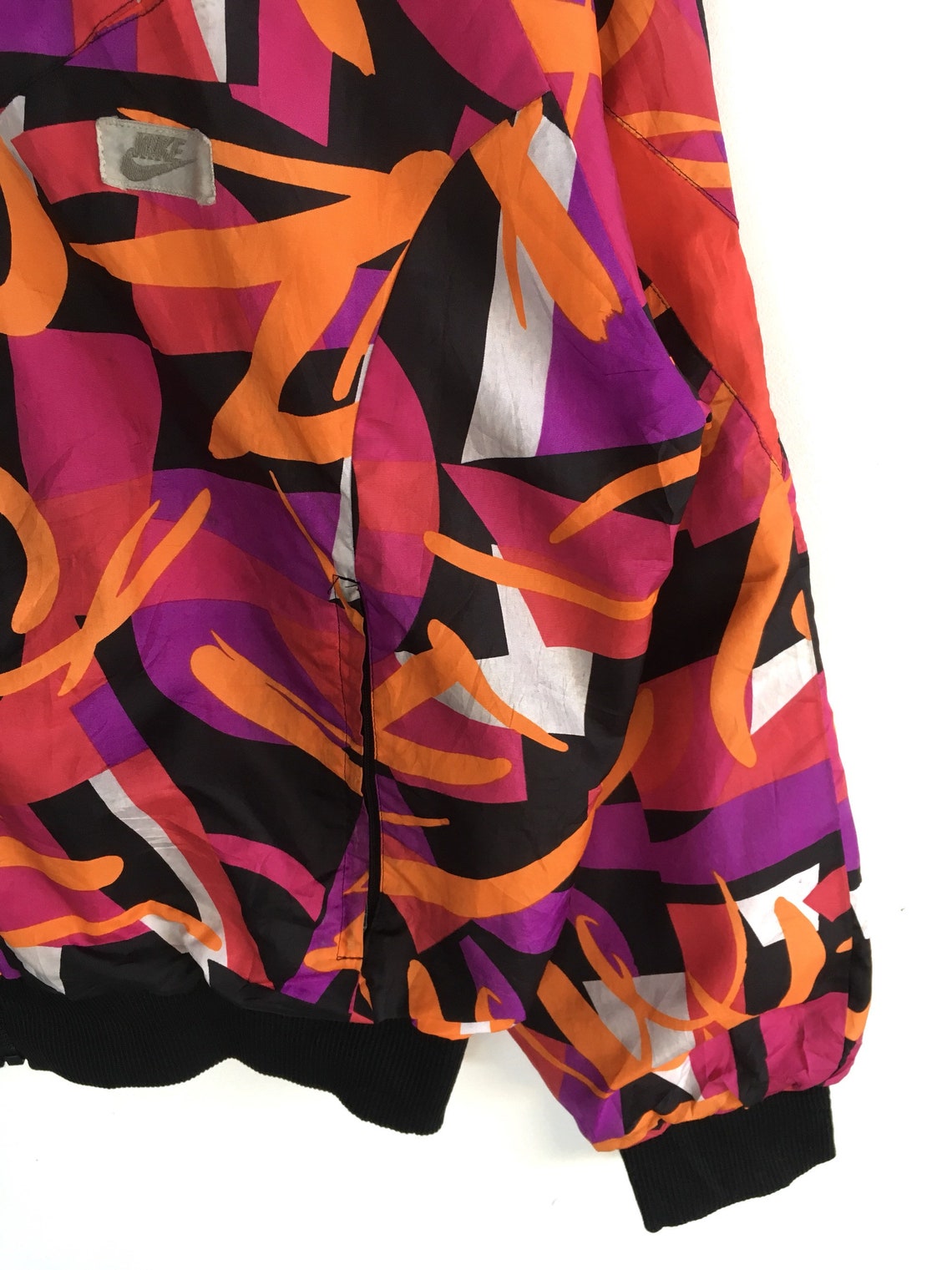 Vtg Rare 90s Nike Neon Color Abstract Design All Overprint Size Medium ...