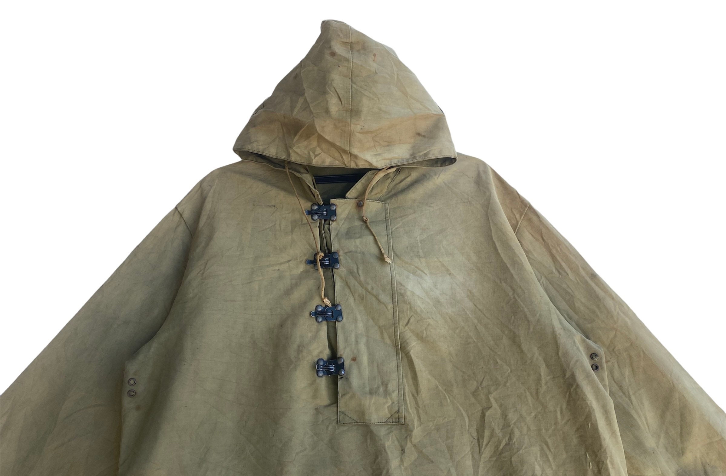 Vintage 1940s Ww2 USN Khaki Smock Deck Wet Jacket Pullover Vintage 1940s Ww2 USN Khaki Smock Deck Wet Jacket Pullover