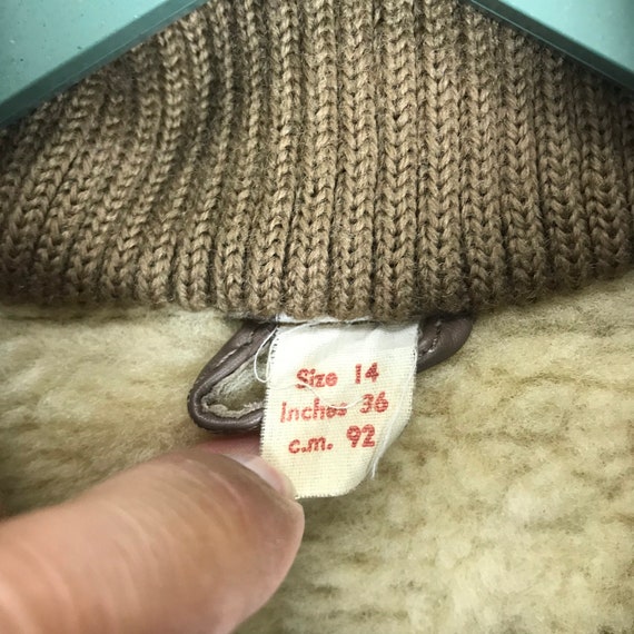 Vtg rare 80s hand craft suede leather sheepskin shear… - Gem