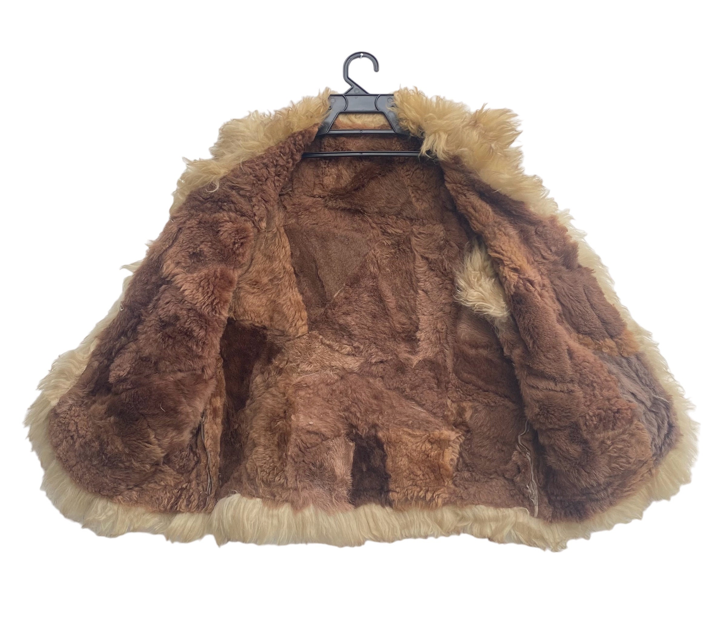 Vtg 90s Sheepskin Reconstucted Patch Leather Sleeveless Jacket - Etsy