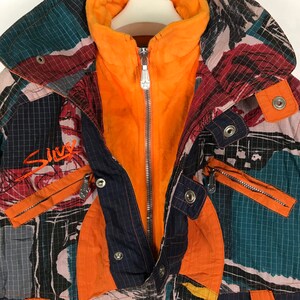Vtg Rare 90s Silvy Winter Clothing Multicolor Skiwear Jacket S Size Fit ...