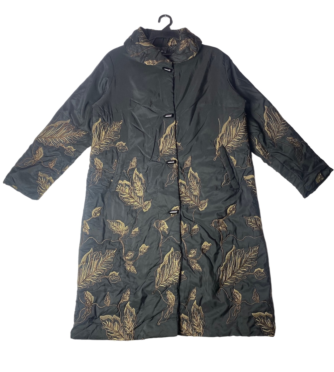 Vtg 90s Japanese Traditional All Embroidery Golden Leaves Coat - Etsy