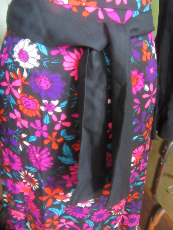 1960s St Andre of London Flower Power Maxi Dress - Gem