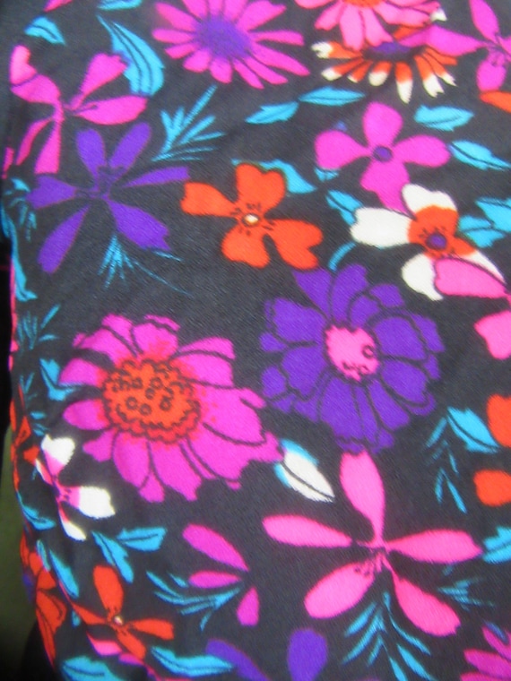 1960s St Andre of London Flower Power Maxi Dress - Gem