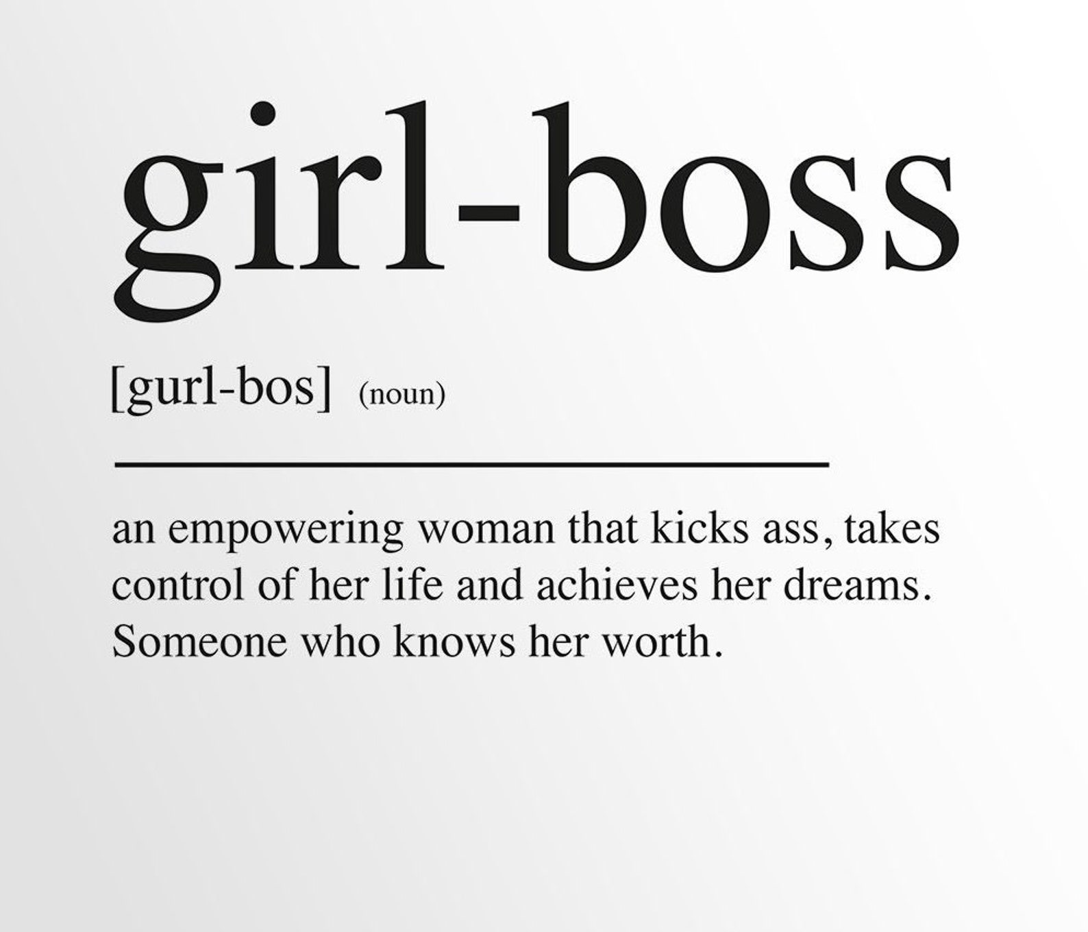 Girl Boss Definition Print | Etsy