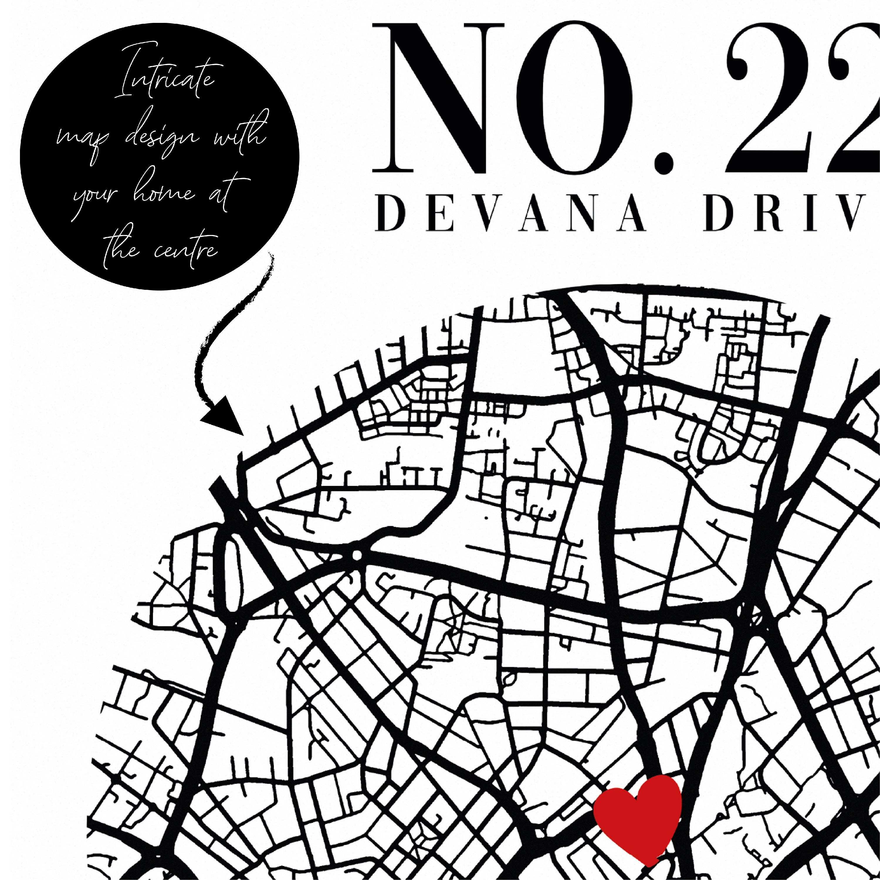 Custom Map Any Location Print & Frames City Town Village - Etsy