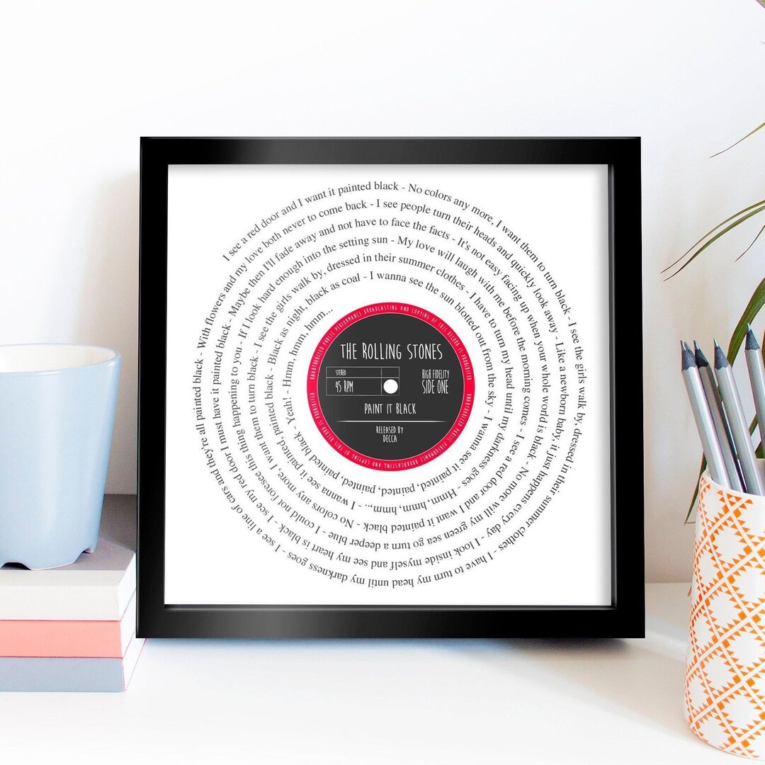 Vinyl Record Print Personalised Label - Gift Wedding First Dance, Your ...