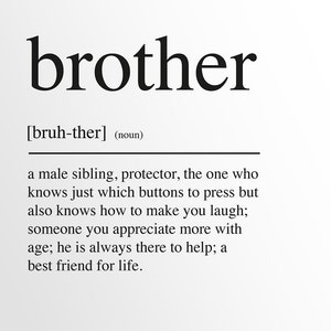 Brother Definition Digital Download - Etsy