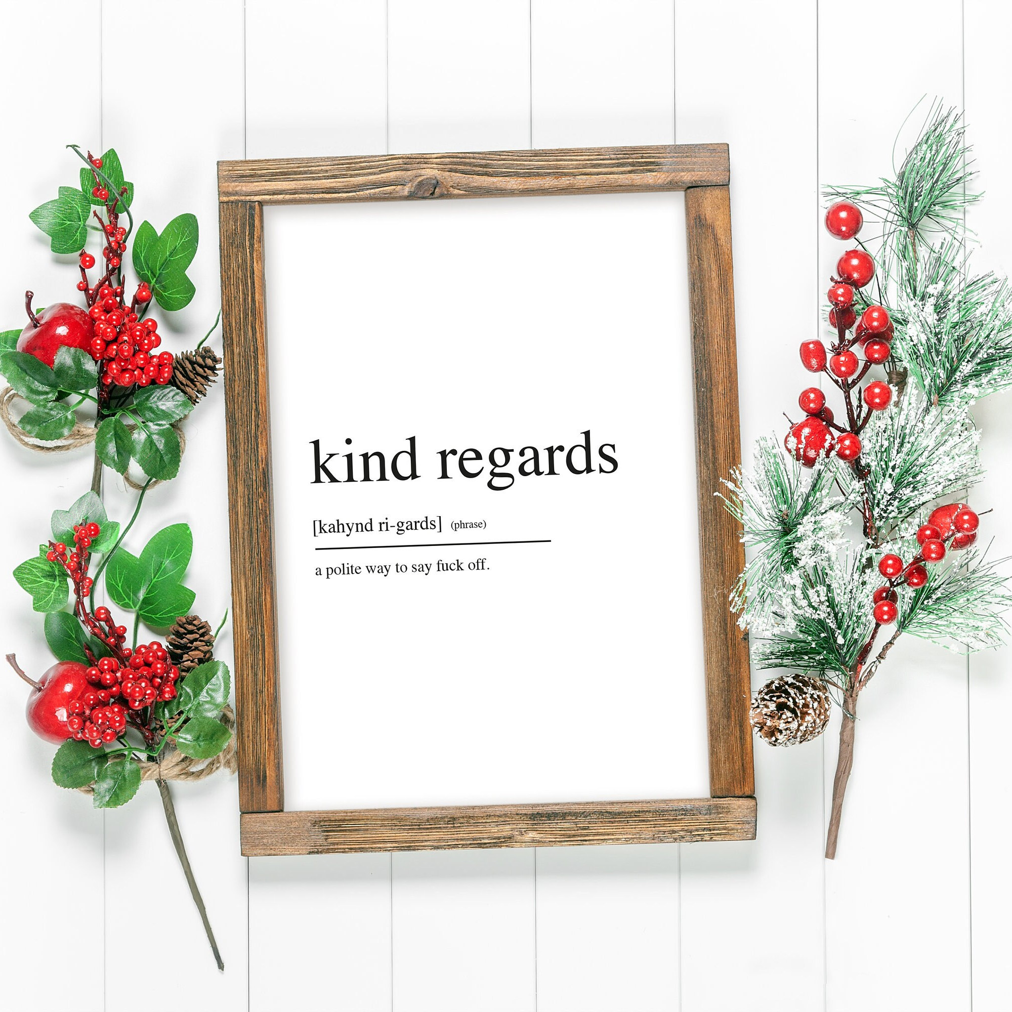 Kind Regards Definition Print | Etsy