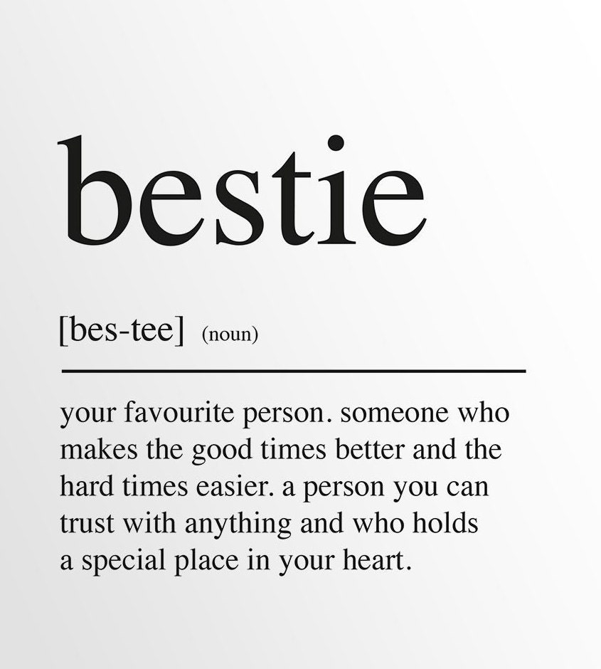 Bestie Definition Print Digital Download - Etsy