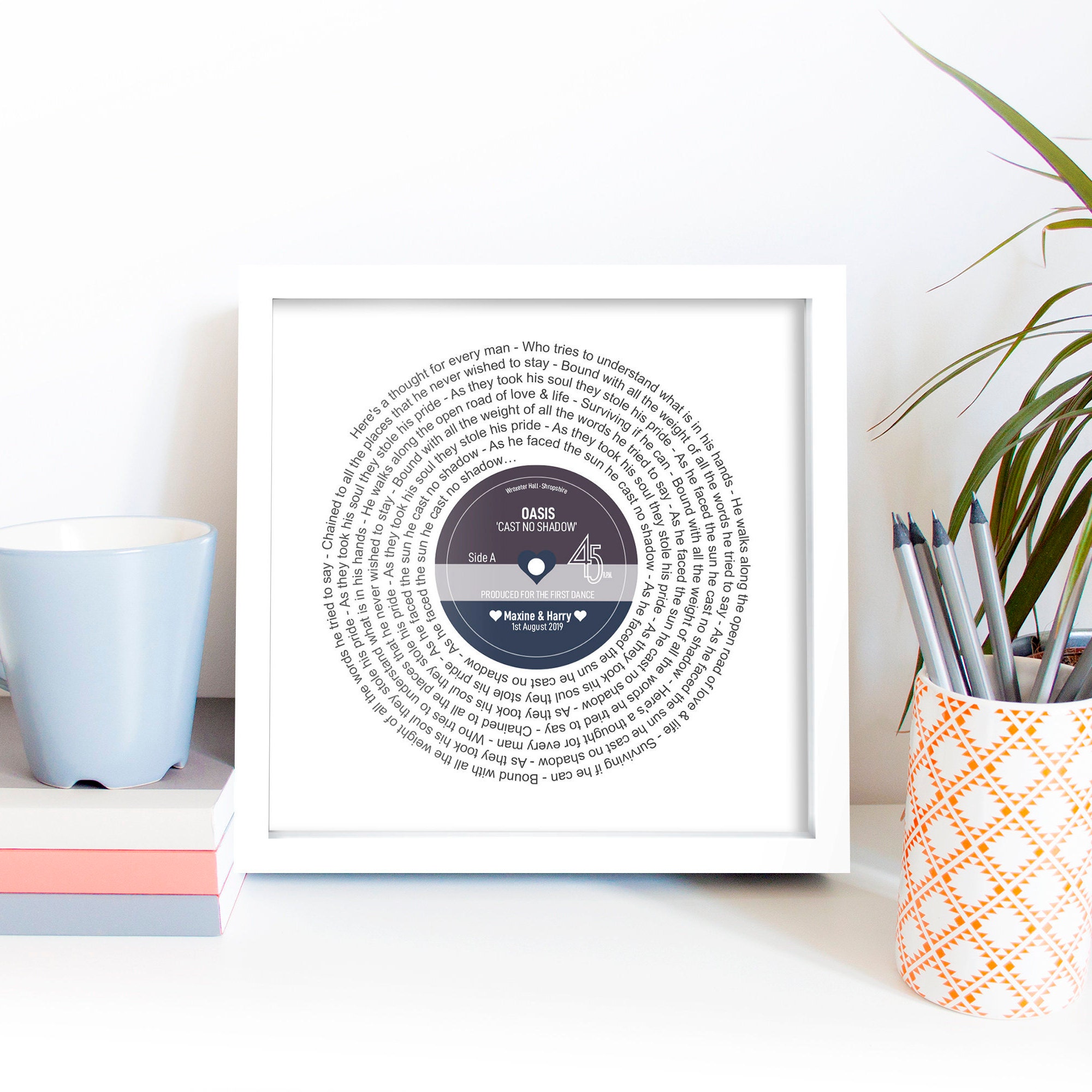Personalised Lyrics Print / Record Print With Lyrics / Music Lover ...