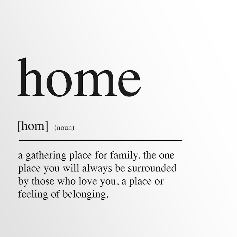 Home Definition Print / Home Decor - Etsy UK