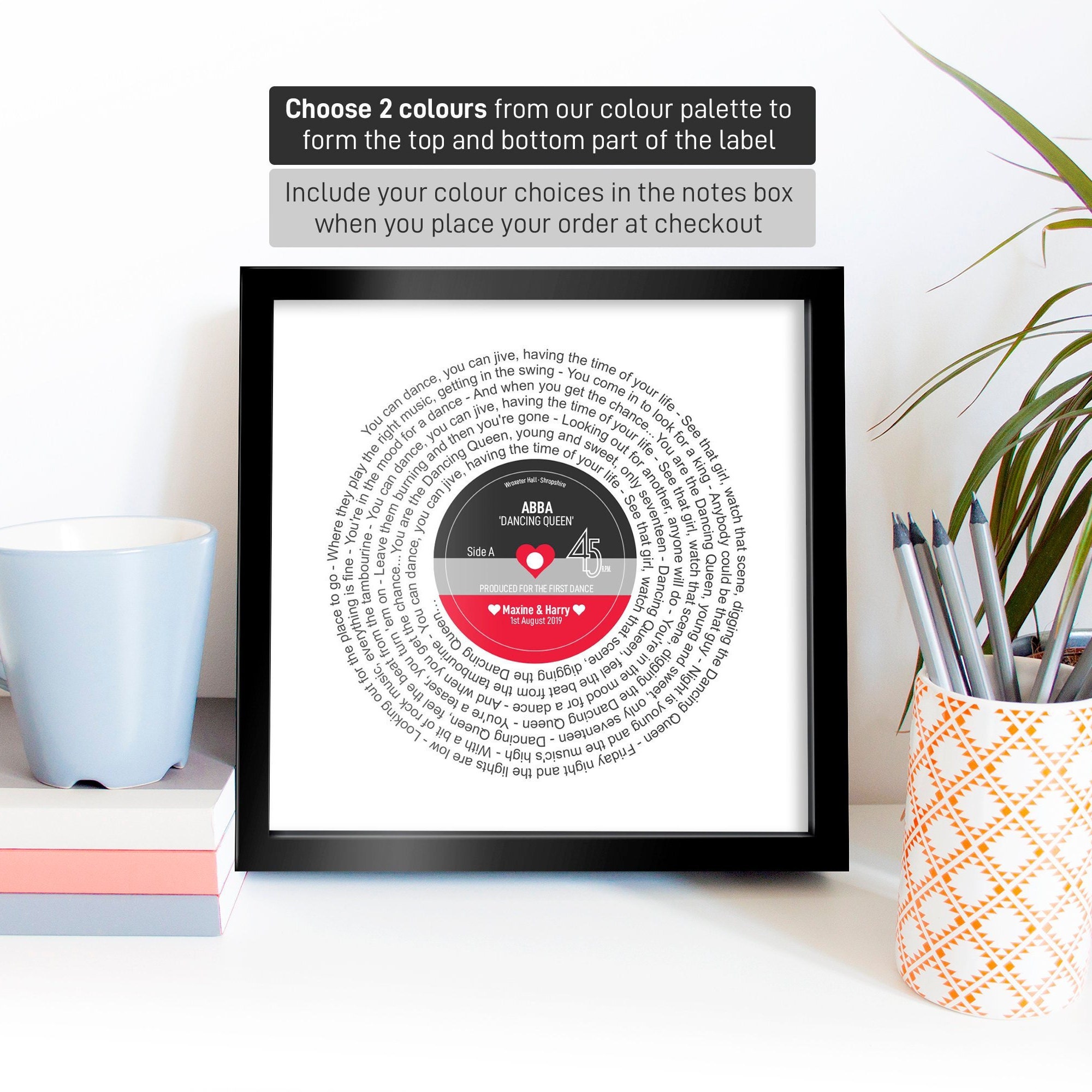 Personalised Lyrics Print / Record Print With Lyrics / Music Lover ...