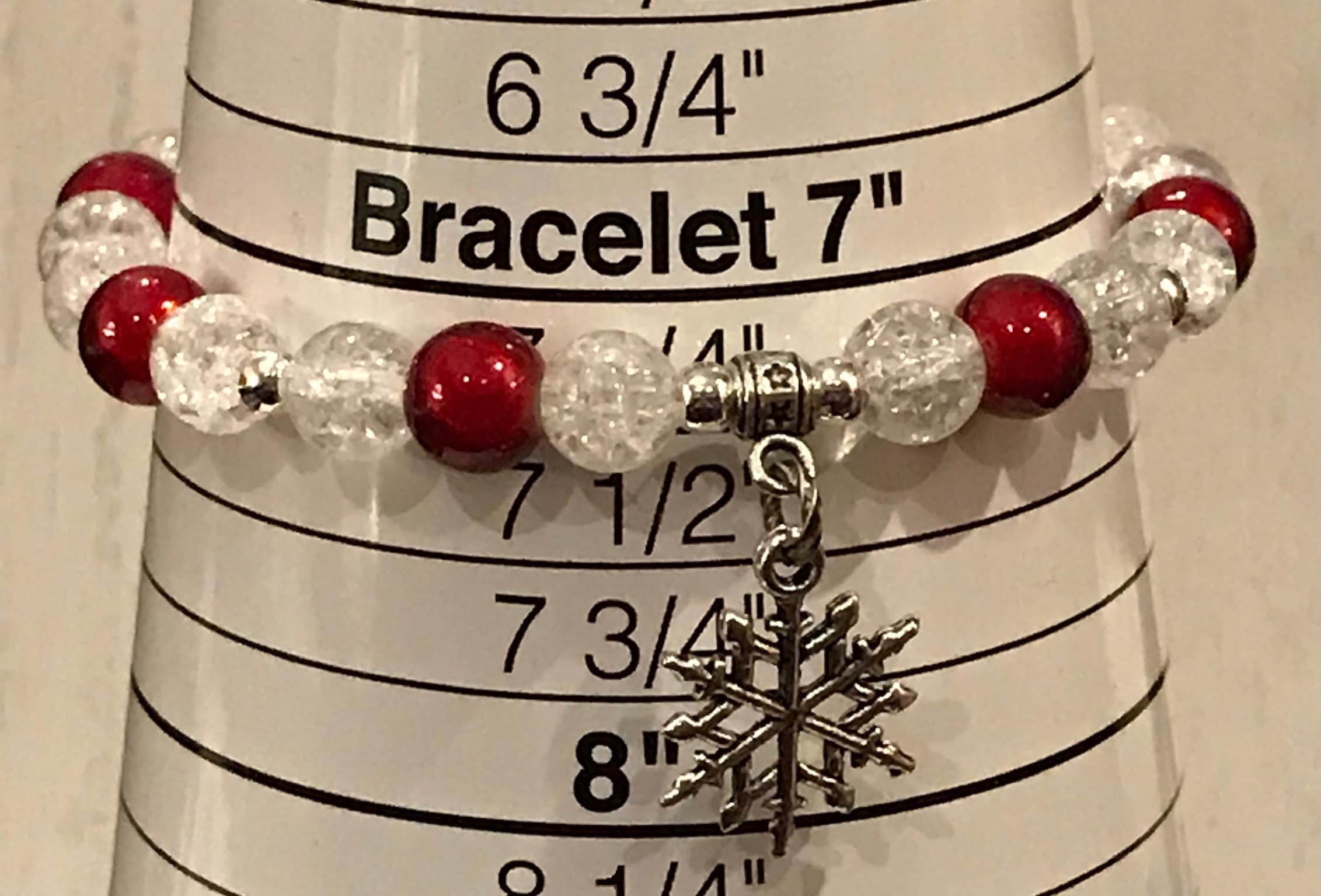 Sparkling Christmas Snowflake Stretch Bracelet - Etsy