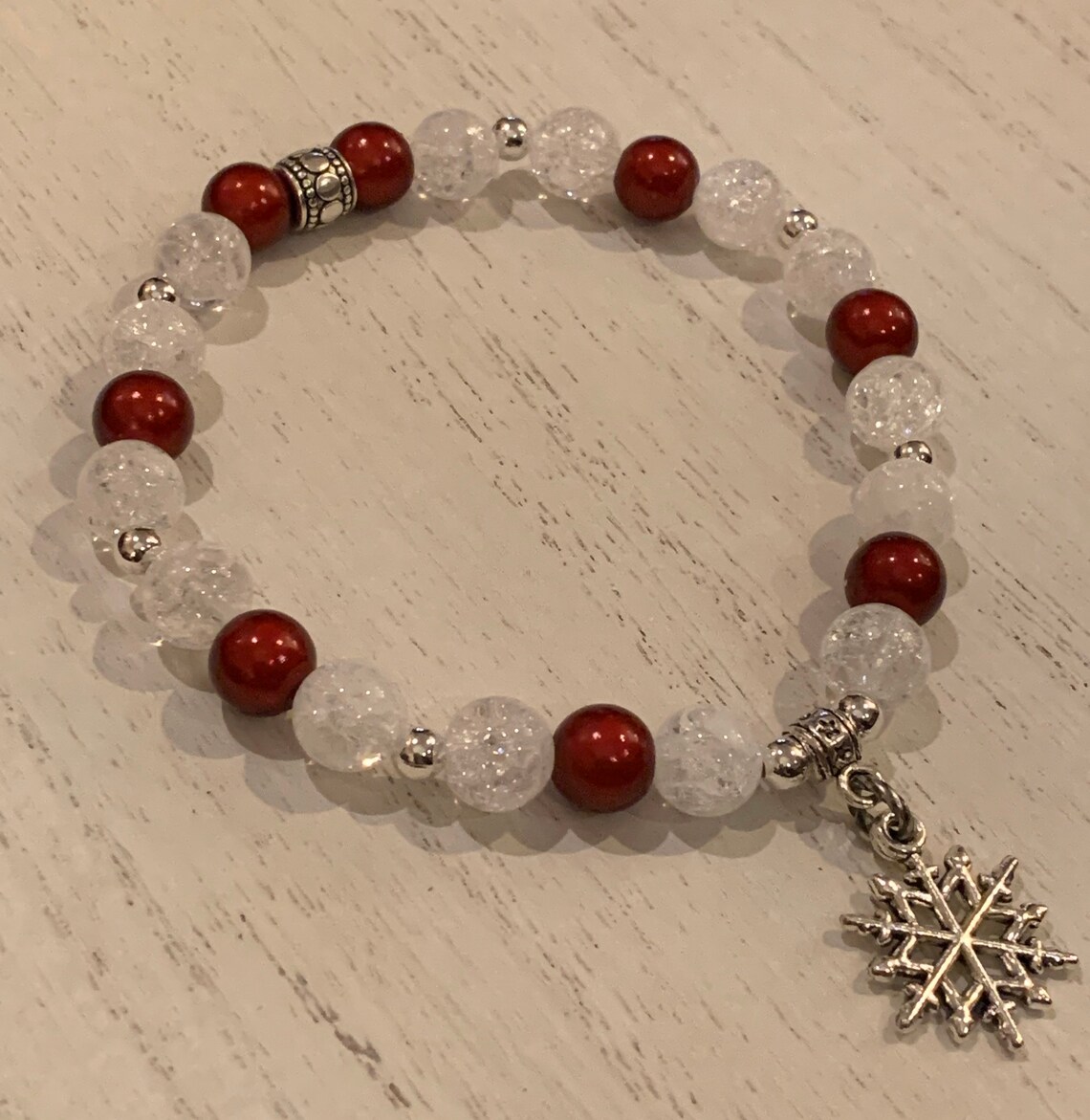 Sparkling Christmas Snowflake Stretch Bracelet - Etsy