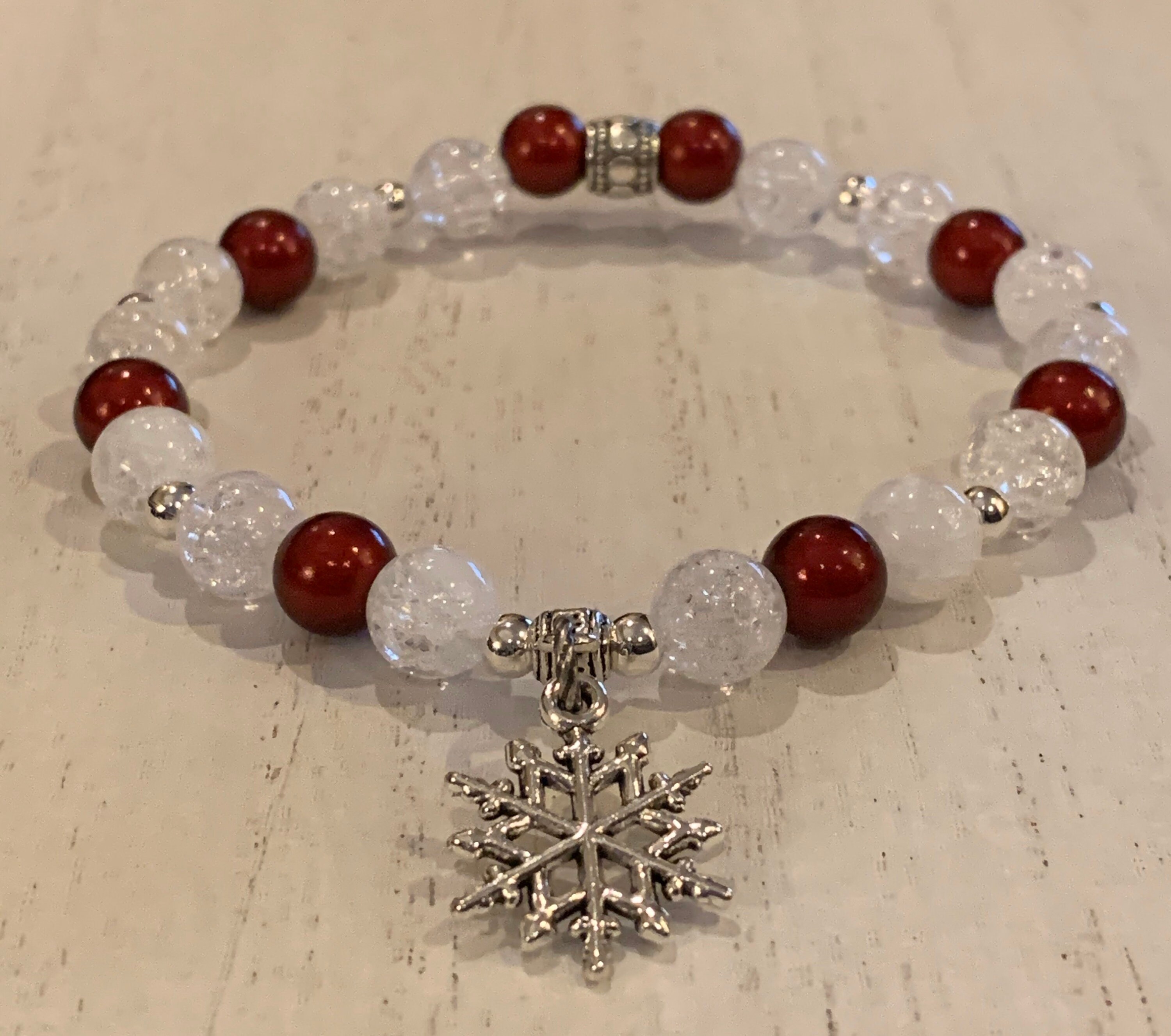 Sparkling Christmas Snowflake Stretch Bracelet - Etsy