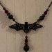 Gothic Filigree Bat Pendant Necklace - Etsy