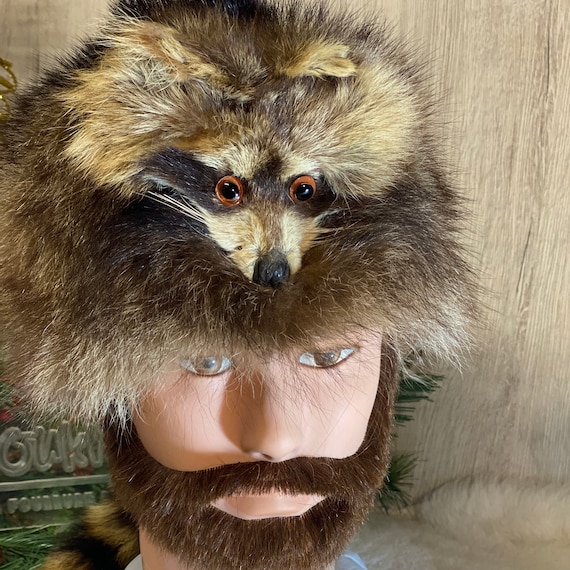 Raccoon Head Hat