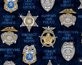 Police fabric | Etsy