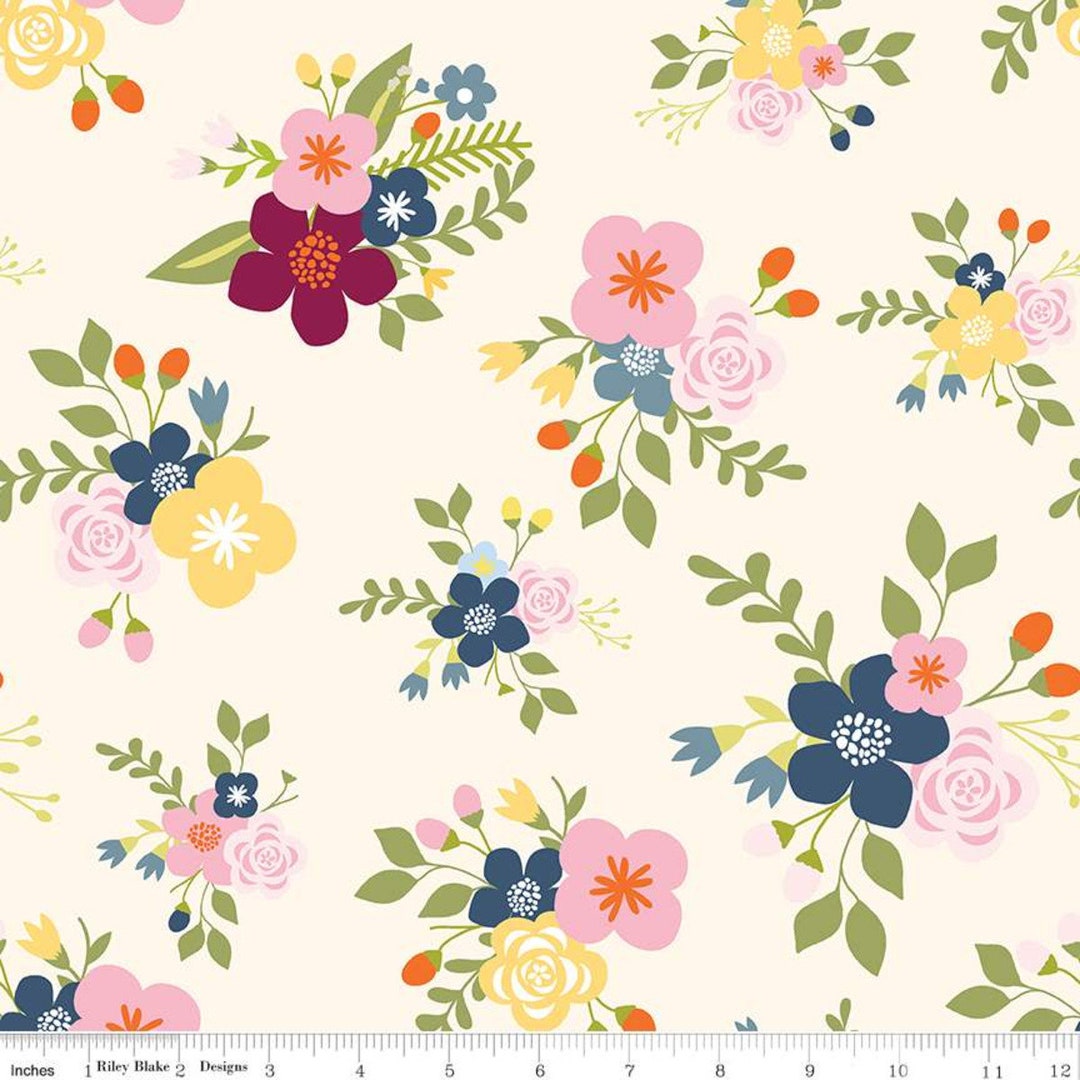 Riley Blake - Bloom and Grow by Simple Simon - Main Cream - C10110 ...