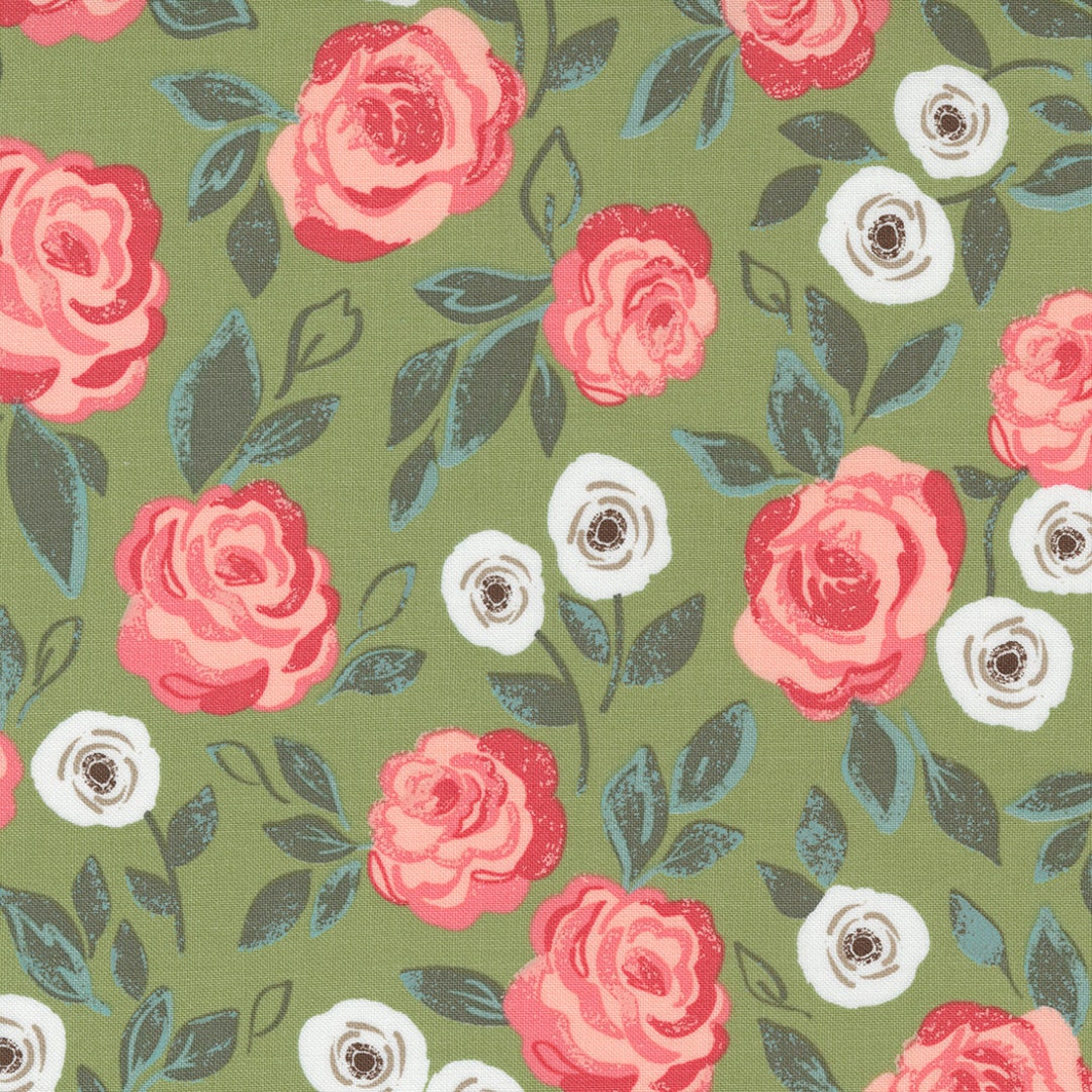 Moda - Love Note - Grass - 5150 14 - 100% Cotton Fabric - Last Yard! - Etsy