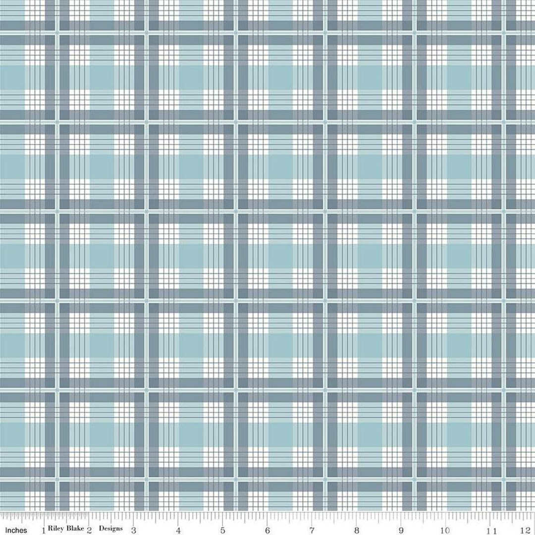 Riley Blake - Albion - Plaid Blue - C14593 BLUE - 100% Cotton Fabric ...