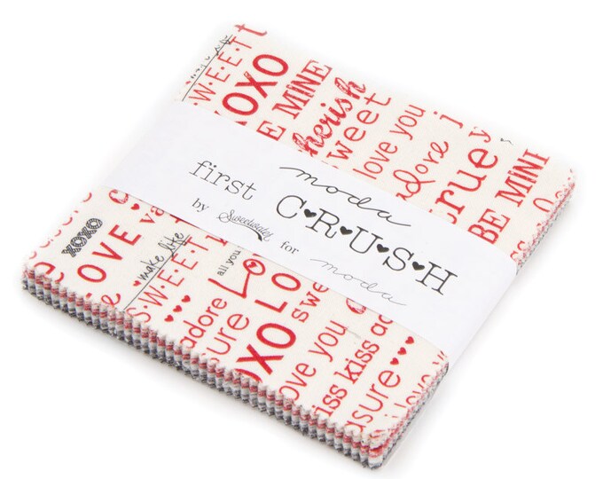 Charm Pack - Moda Fabric - First Crush by Sweetwater - 5" Squares ...