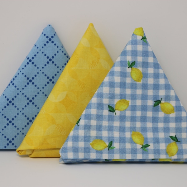 Blue and Yellow Fat Quarters - Etsy