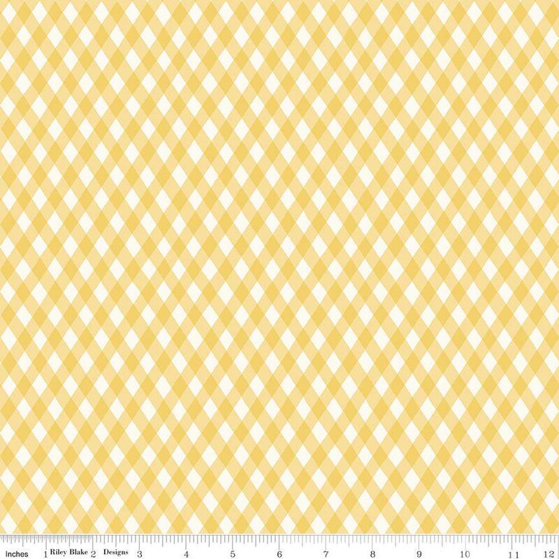 Yellow Plaid Fabric - Etsy