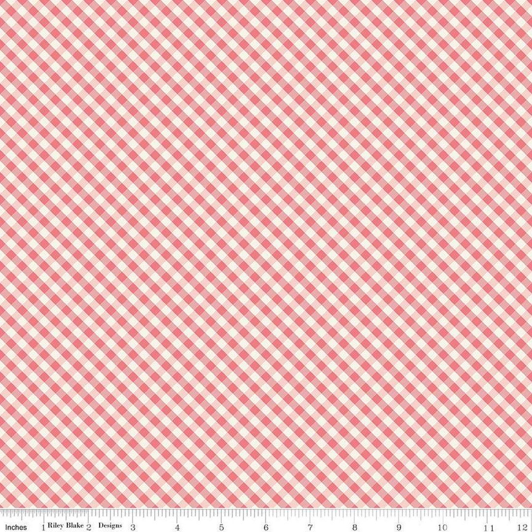 Riley Blake - Spring Gardens - Gingham - Sugar Pink - C14114 SUGAR ...