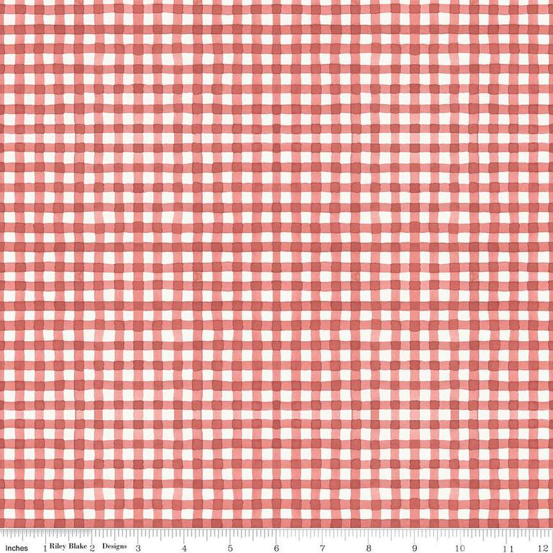 Riley Blake - Countryside Gingham - Red - C14537 RED - 100% Cotton ...