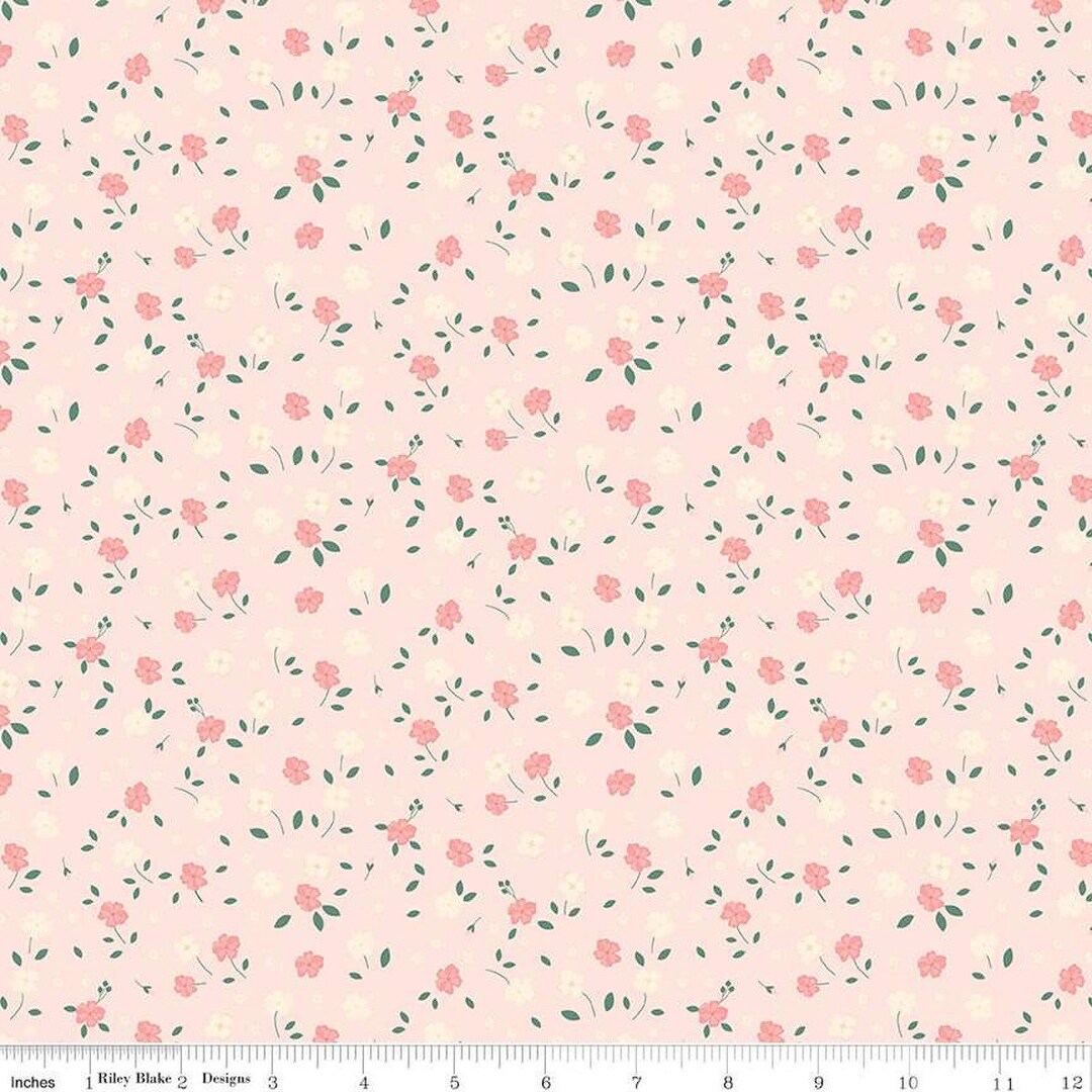 Riley Blake - at First Sight - Blossoms - C12686 BLUSH - 100% Cotton ...