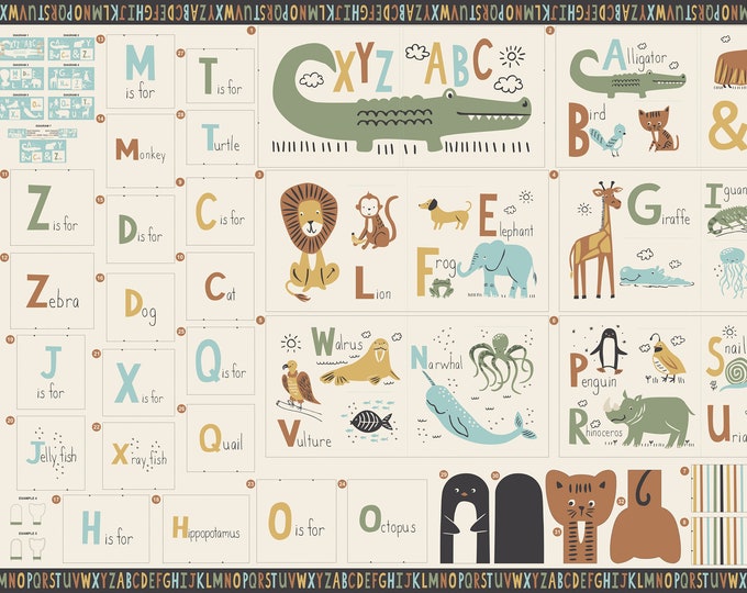 Moda - ABC XYZ Panel by Stacy Iest Hsu - Fabric Book Panel - 20810 11 ...