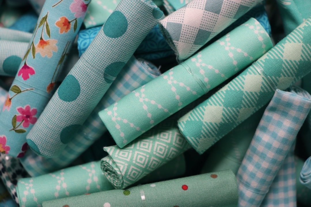 Bits and Pieces Surprise - HALF DOZEN - Shades of Teal (aqua) - Bundle ...