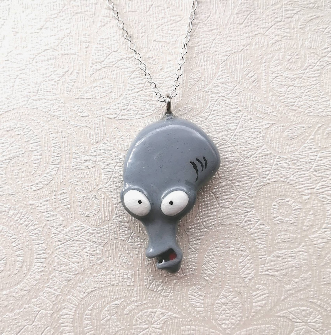 American Dad Roger Cartoon Grey Alien Resin Charm Necklace Gift - Etsy