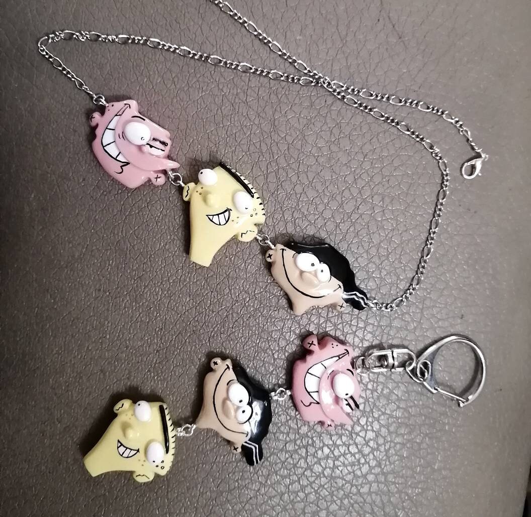 Ed Edd N Eddy Cartoon Resin Charm Necklace Keychain 90s Y2k Nostalgia ...