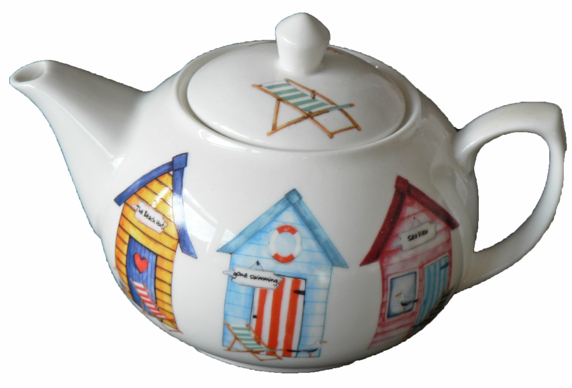 Beach Hut Design One Cup Teapot. Ceramic Teapot for Just 1 Person - Etsy UK