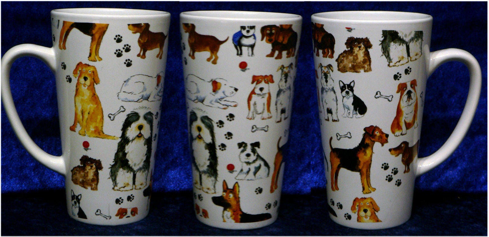 Dogs Ceramic Large Latte Mug 3/4pt Capacity- Personalised If Required ...