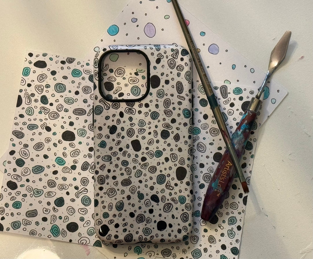 Gray and Blue Abstract Pebbles Tough Case for Iphone® - Etsy